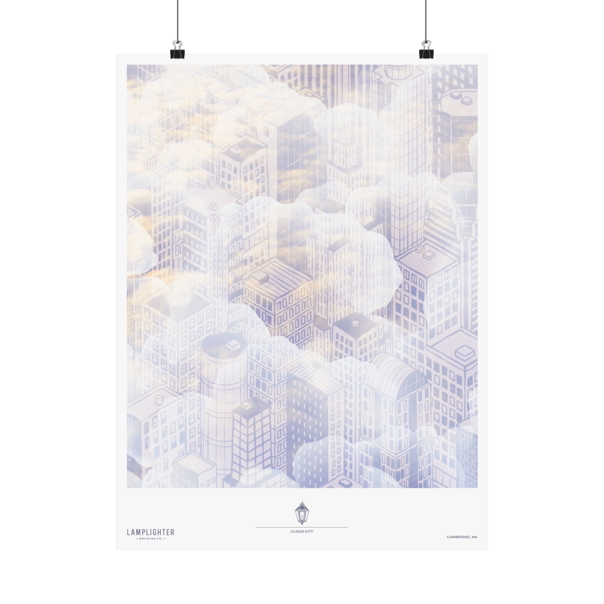 Cloud City Can Art Poster – Lamplighter Brewing Co.
