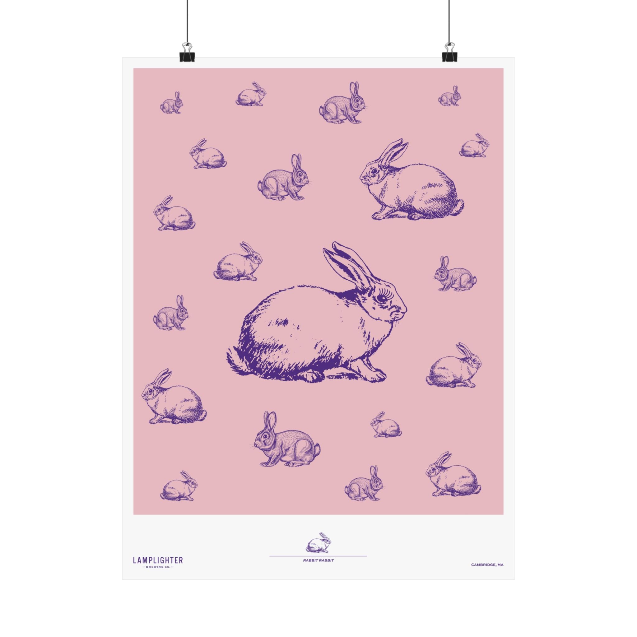 Rabbit Rabbit Can Art Poster – Lamplighter Brewing Co.